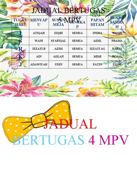 Jadual Bertugas Pdf
