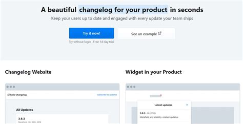 Changelog And Release Notes Software For Product Updates To Your Users