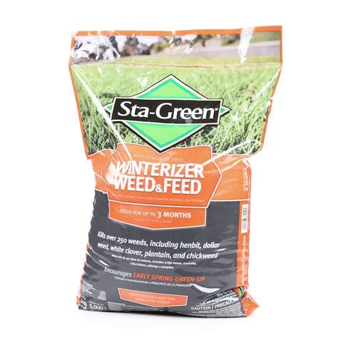 Sta Green Winterizer Weed And Feed 15 Lb 5000 Sq Ft 26 0 12 Weed And Feed