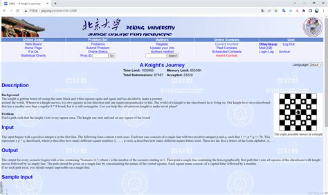 POJ No 骑士的旅程 A Knights Journey a knight s journey CSDN博客