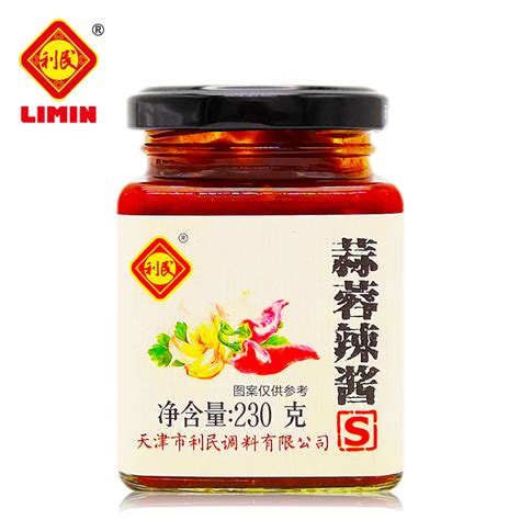 利民蒜蓉辣酱S天津特产烧烤酱230g拌饭拌面香辣酱0脂肪辣椒酱 虎窝淘