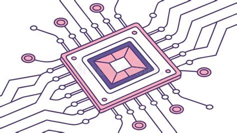 Hand Inserting Chip Into Circuit Board Computing Tech Vector Vector