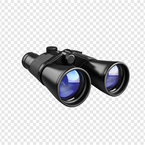 멀리 있는 물체 를 보기 위해 투명 한 배경 에 고립 된 검은색 안경 Ai 생성 Psd