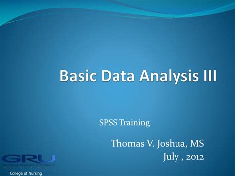 Ppt Basic Data Analysis Iii Powerpoint Presentation Free Download