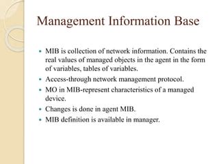Simple Network Management Protocol PPTX