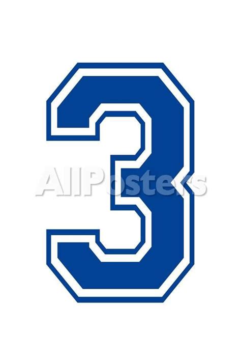Varsity Number 3 Three Make Your Own Banner Sign Poster Sports Poster
