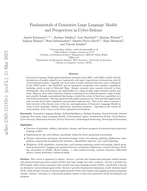 pdf fundamentals of generative large language models and perspectives