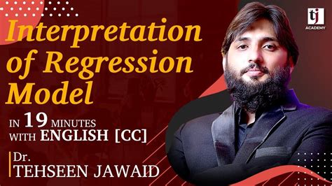 Econometrics 4 Interpretation Of Regression Model Urdu Hindi English Cc Youtube