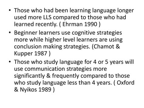 Factors Affecting Second Language Strategy Use Pptx