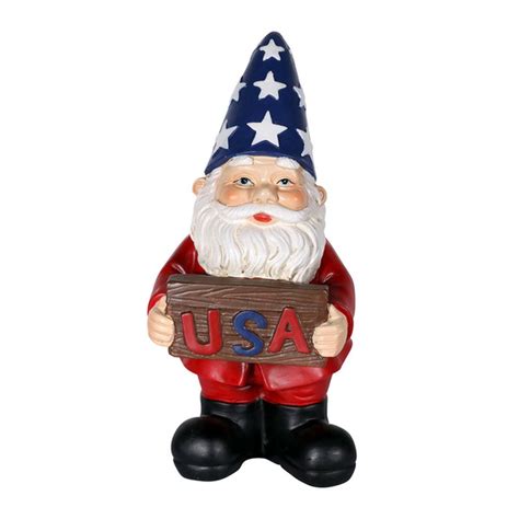 Exhart Patriotic Usa Sign Gnome Garden Statue Each Delivery Or Pickup