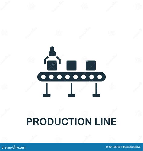 Production Line Icon Monochrome Simple Product Management Icon For Templates Web Design And