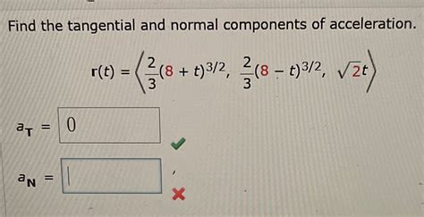 Solved Find The Tangential And Normal Components Of