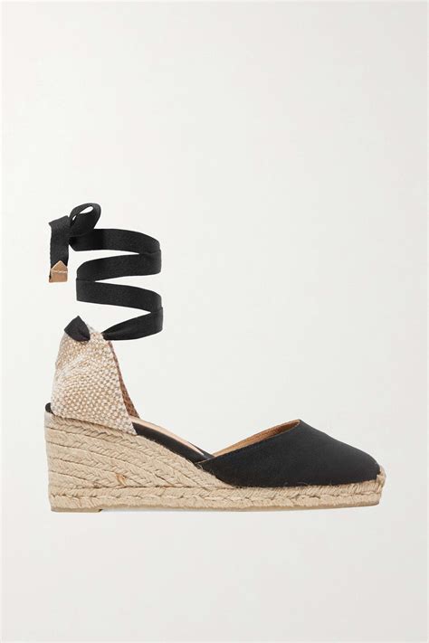 CASTAÑER + NET SUSTAIN Carina 60 canvas wedge espadrilles | NET-A-PORTER