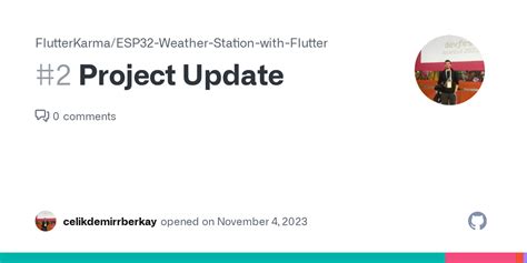 Project Update Issue FlutterKarma ESP Weather Station With Flutter GitHub
