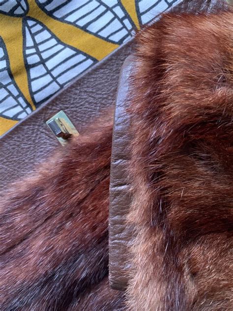 Hot Fantastic Genuine Mink Fur Coat Brown 60s Desig Gem