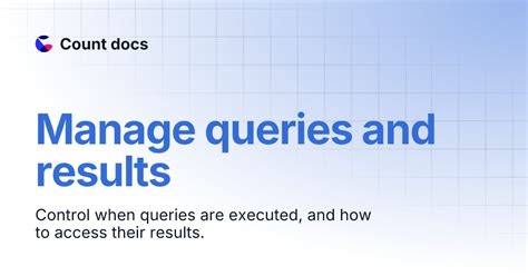Manage Queries And Results Count