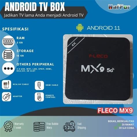 Jual Tv Box Android 11 Fleco Mx9 Ram 2gb Rom 16gb Shopee Indonesia