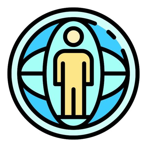 Icône De Communication Globale Vector De Communication Globale Couleur