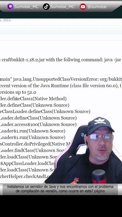 Has Been Compiled By A More Recent Version Of The Java Runtime Minecraft Server Youtube