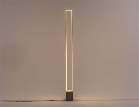 Structube Lucir Concrete Base Floor Lamp 160cm X 12cm X 10cm In Black