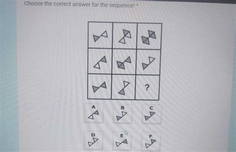 Choose The Correct Answer For The Sequence A StudyX