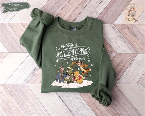 Winnie The Pooh Christmas Shirt Its Most Wonderful Time Of The Year