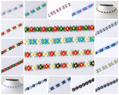 Beading Tutorial Daisy Chain Beaded Bracelet How To Make Etsy Seed