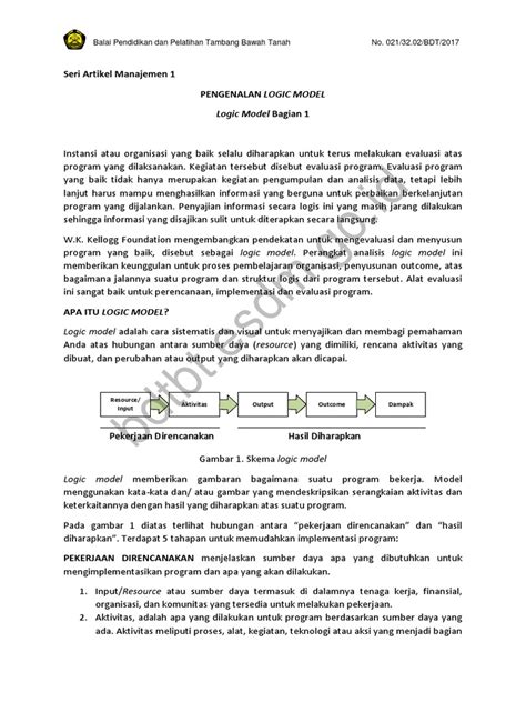 Pengertian Logic Model Pdf