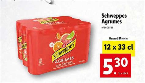 Promo Schweppes Agrumes Chez Lidl ICatalogue Fr