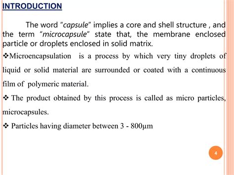 Microencapsulation Pptx Chemistry Science
