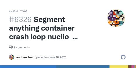Segment Anything Container Crash Loop Nuclio Nuclio Pth Facebookresearch Sam Vit H · Issue 6326