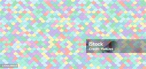 파스텔 색상 물고기 비늘 인어 드래곤 또는 뱀 비늘 벡터 일러스트 레이 션에 Squama 질감을 가진 완벽 한 패턴 규모에 대한