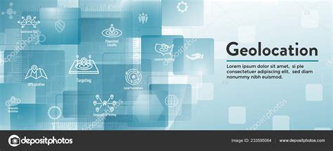 Geo Location Targeting Gps Positioning Geolocation Icon Set Web Header