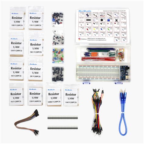 electronics component fun kit w power supply module jumper wire breadboard for arduino