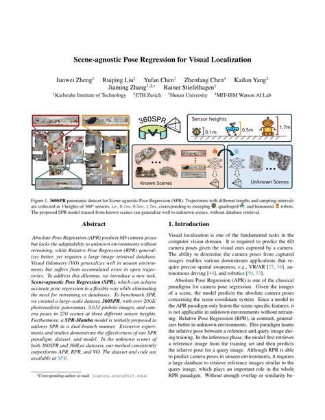 Pdf Scene Agnostic Pose Regression For Visual Localization