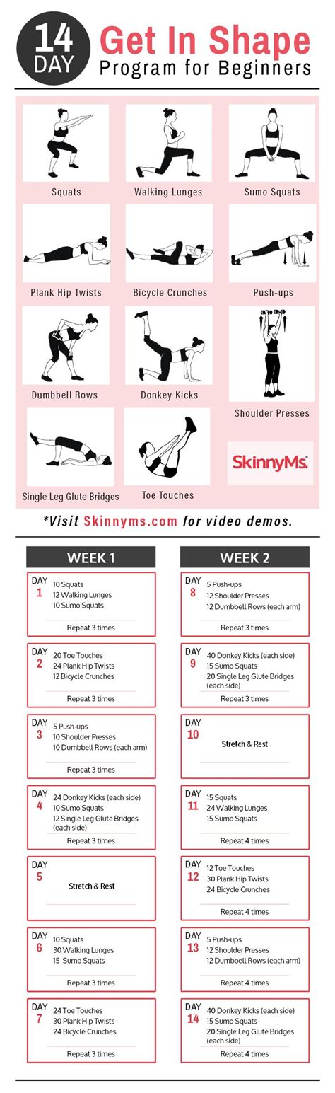 Day Get In Shape Program For Beginners Fitness Workouts Fitness Herausforderungen Easy Yoga