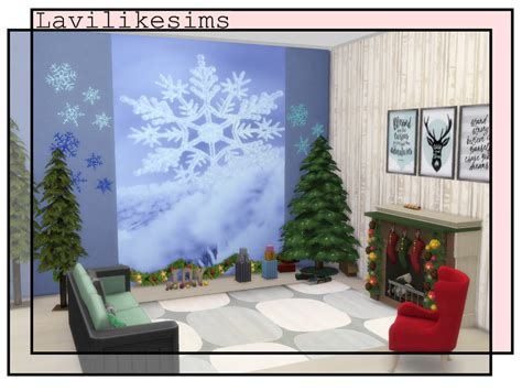 The Sims Resource Snowflake Mural