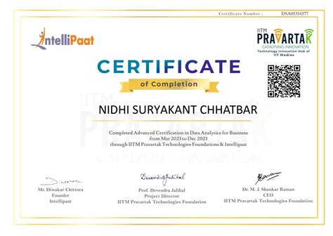 Nidhi C On Linkedin Dataanalytics Iitmadras Datascience