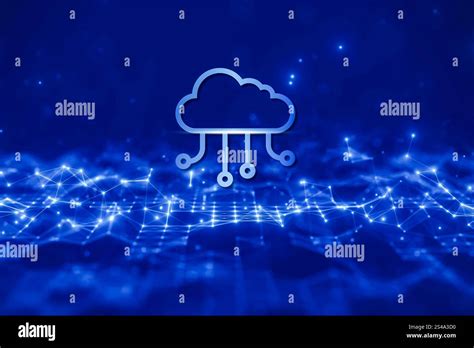 Digital Technology Cloud Computing And Light Background Illustration