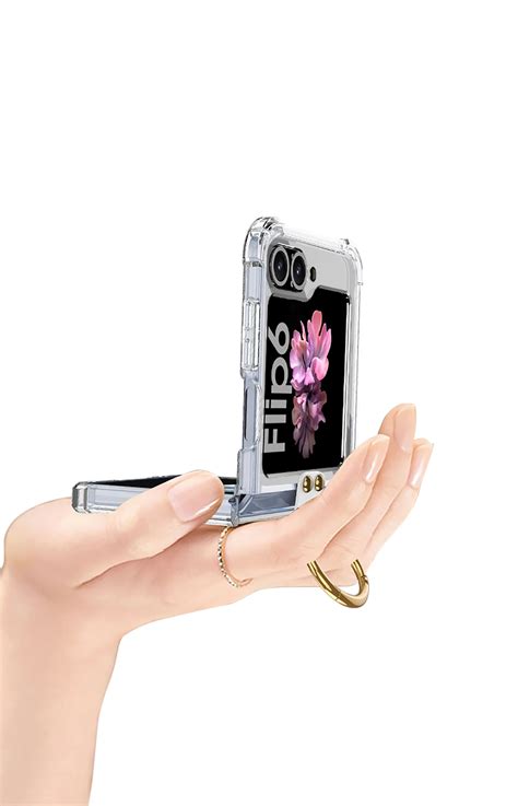 Transparent Shockproof Case With Ring Holder For Samsung Z Flip The Z Flip Case