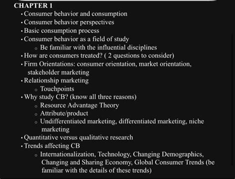 Solved Chapter 1 Consumer Behavior And Consumption