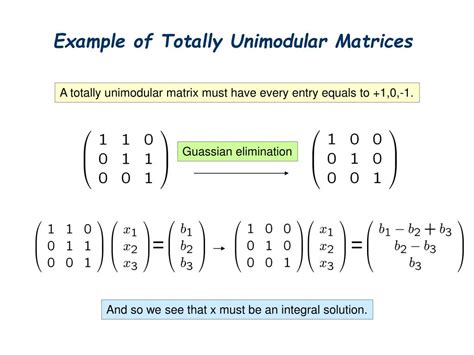 Ppt Totally Unimodular Matrices Powerpoint Presentation Free