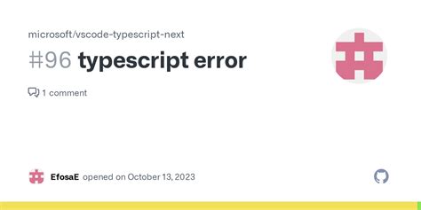 Typescript Error · Issue 96 · Microsoftvscode Typescript Next · Github