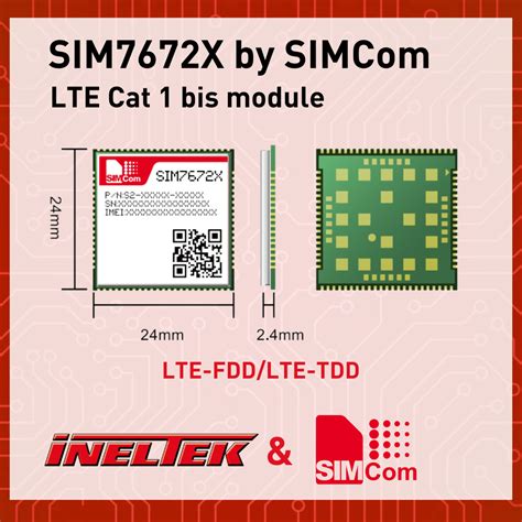 Ineltek Blog Archiv Sim7672 Lte Cat1 Bis Module Mit Qcx216 Chipset