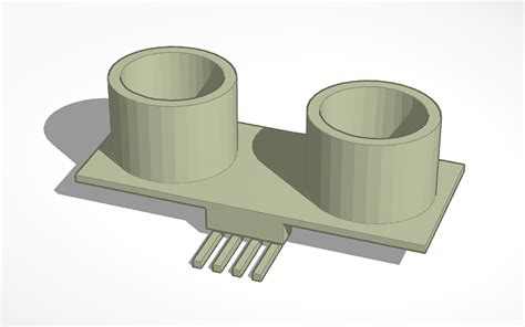 3d Design Sensor De Ultrasonidos Tinkercad