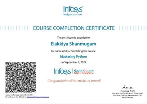 elakkiya s on linkedin pythonprogramming certificationachieved