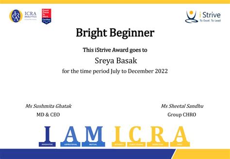 sreya basak on linkedin this feels great thank you icra analytics ltd
