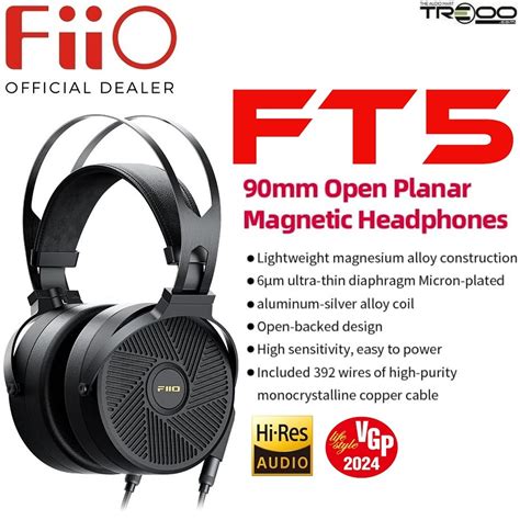Fiio Ft5 Open Back Planar Magnetic Over Ear Headphone Shopee Singapore