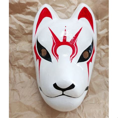 狐狸面具日本狐狸面具 純手繪 除厄面具 鬼滅之刃 火影忍者 全罩 蝦皮購物