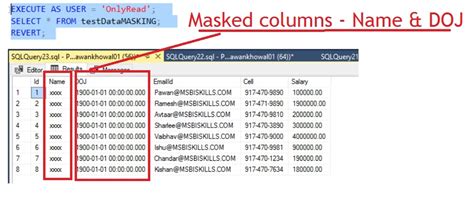 NEW T SQL FEATURES IN SQL SERVER XVIII Dynamic Data Masking Improving My SQL BI Skills